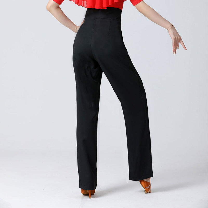 Women Latin/Ballroom Modern Dance Pant Pleated High Waist Ballroom ...
